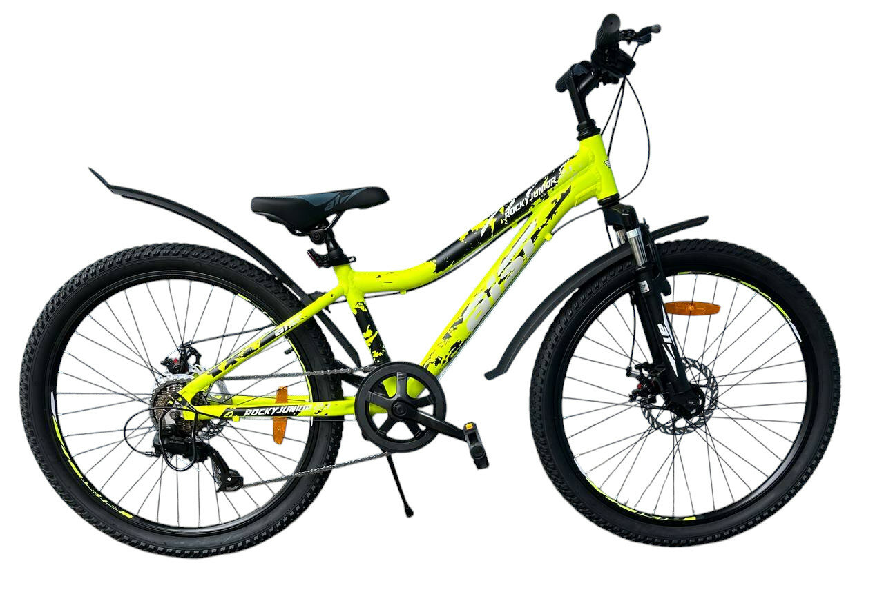 Подростковый велосипед Aist Rocky Junior 2.1 24, год 2025, цвет Желтый