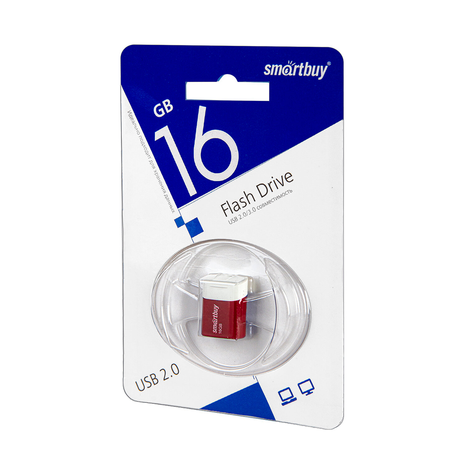 USB накопитель 16 GB Smart Buy LARA Red