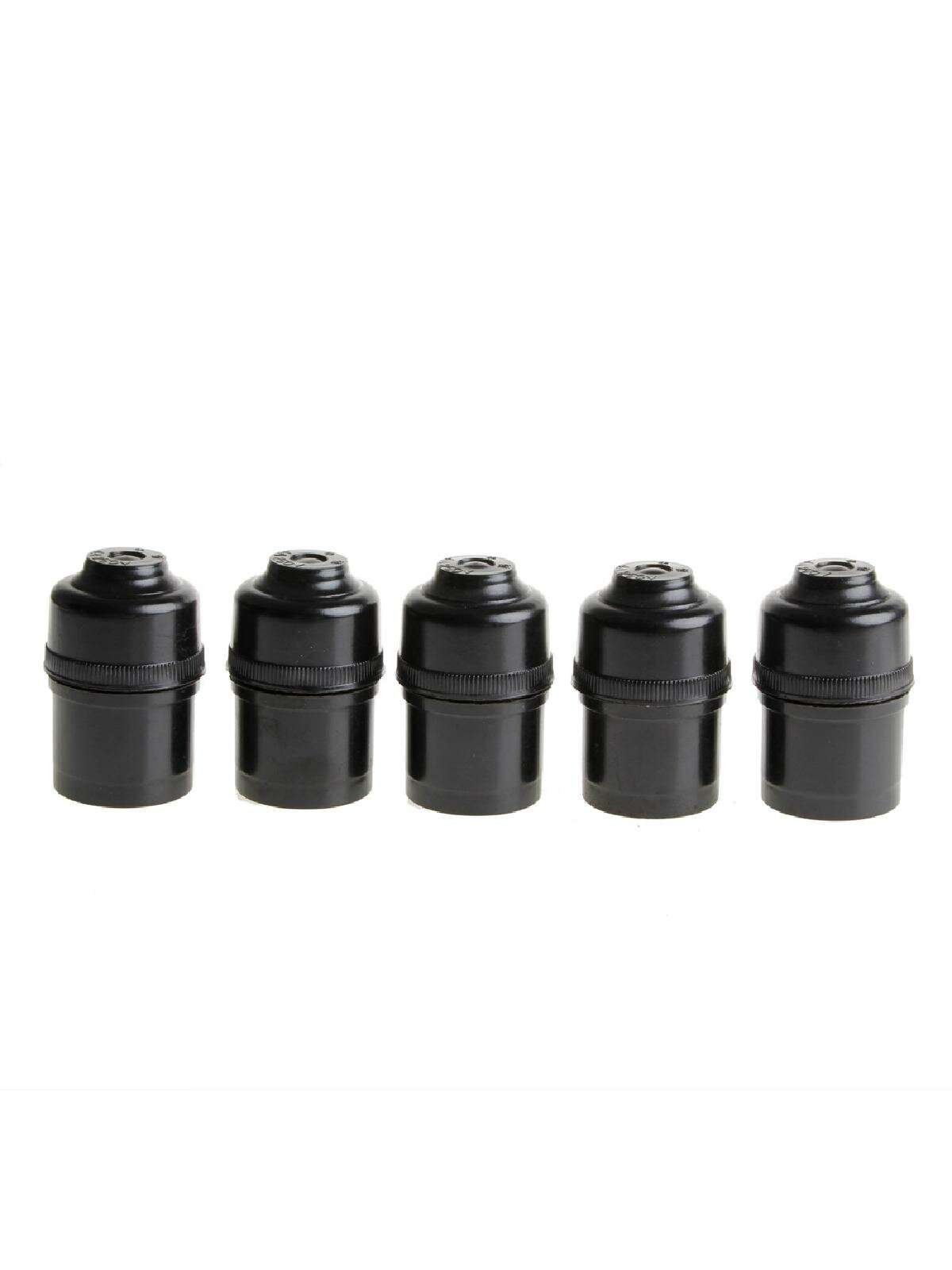 5 пластиковых держателей для люстр 250V-E27-черный