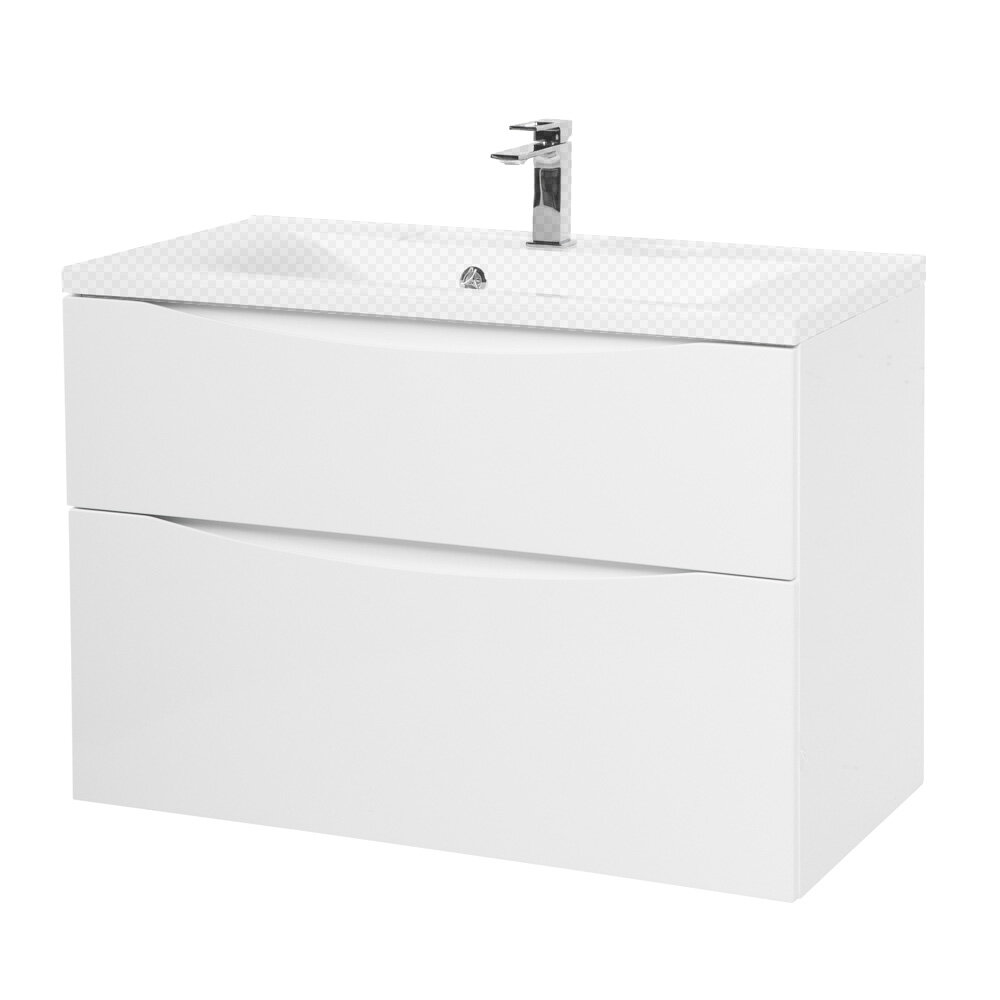 Тумба под раковину Belbagno Marino H60-800-2C-SO-BL-P Bianco Lucido