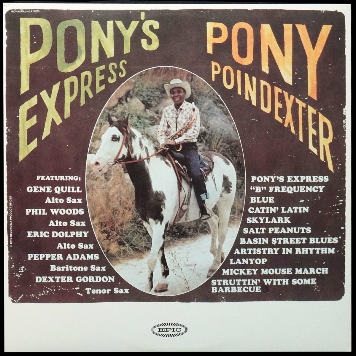 Виниловая пластинка Epic Pony Poindexter – Pony's Express (моно)