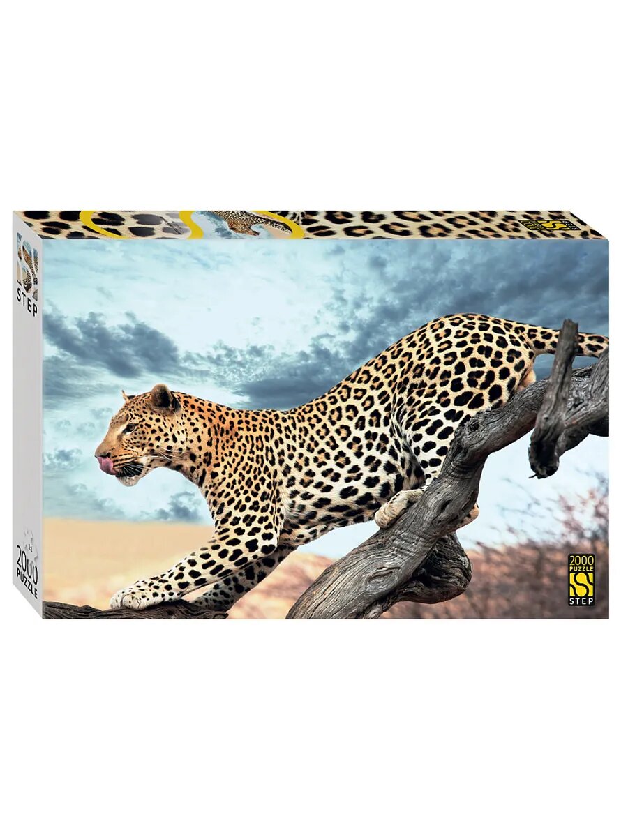 Пазлы 2000 элементов для взрослых "Леопард в дикой природе"
