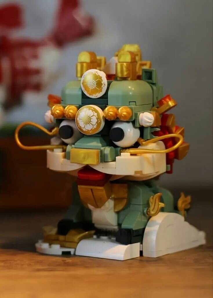 Конструктор 3Д JAKI Китайский дракон малыш, подвижные элементы, 363 деталей - JK5132