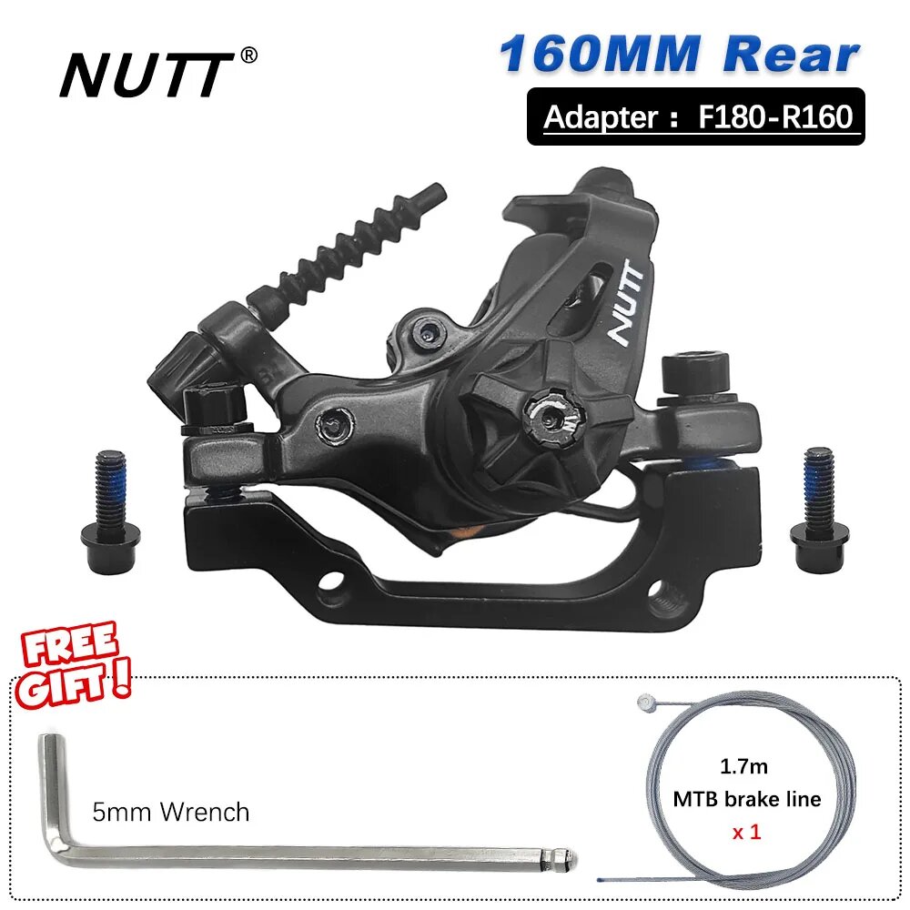Тормозные диски NUTT для горного велосипеда, тормозной суппорт тормозной линии красного цвета, диск 160 мм, ротор 180 мм для годов, детали переднего и заднего велосипеда