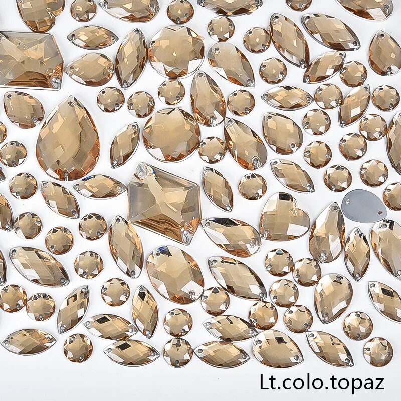 Стразы акриловые бежевые Lt-color-topaz 25г