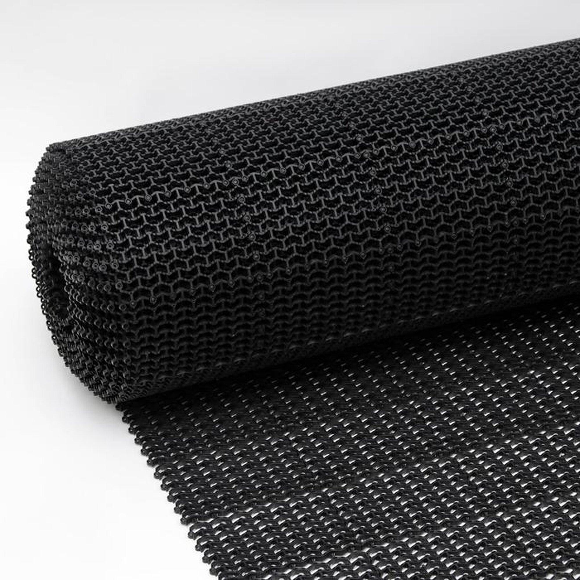 Покрытие ковровое щетинистое без основы «Волна», в рулоне 10 пог. м, сегмент, цвет чёрный