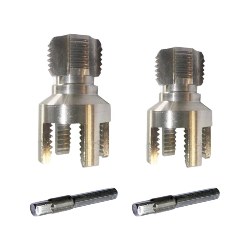 Набор из 2 труб Из Углеродистой стали, Инструмент Для нарезания резьбы на Трубах 1/2 дюйма 3/4 дюйма С Шестигранным хвостовиком И Совместимостью с двойным размером