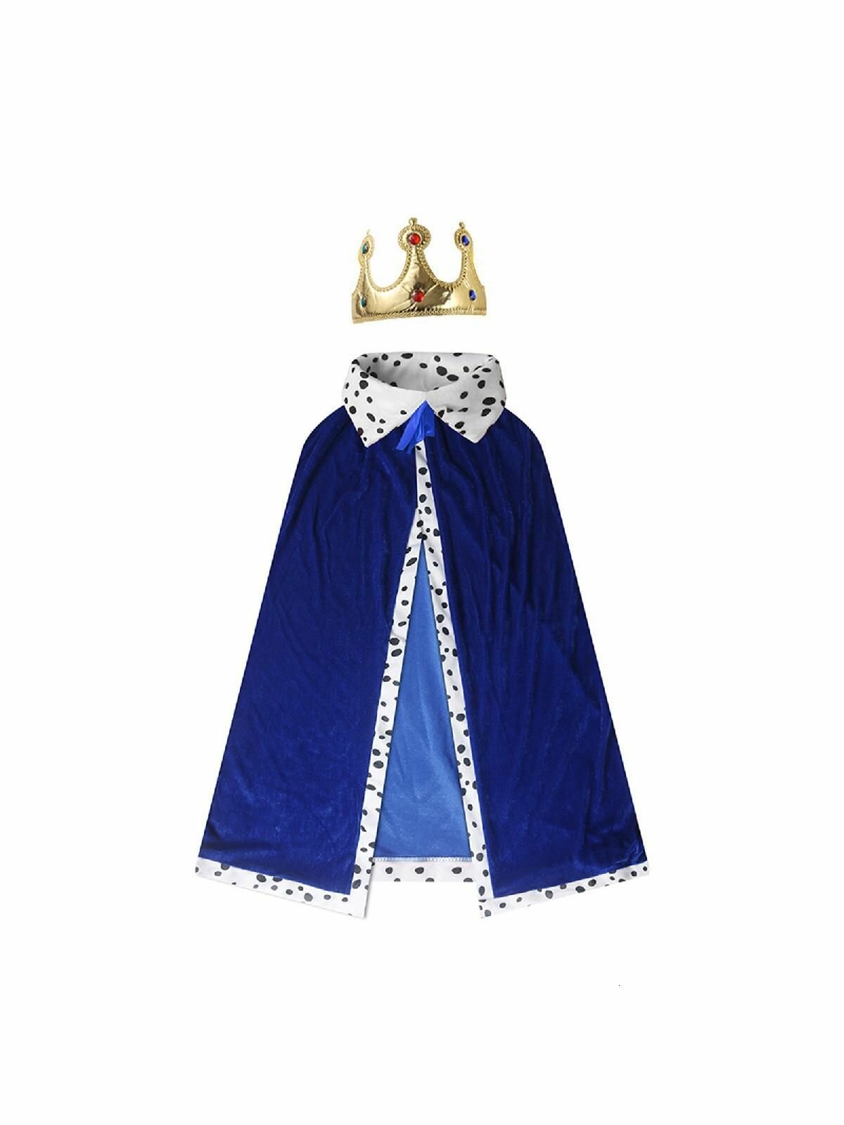 Костюм короля для детей и взрослых, Синий комплект из 2ШТ - ребенок