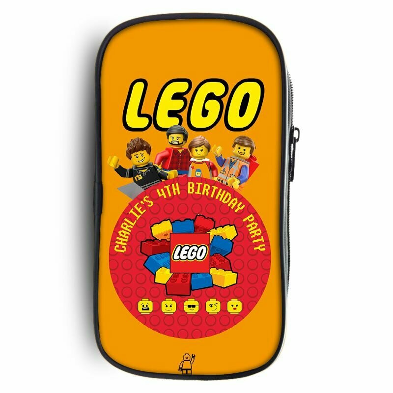 Канцелярский пенал Lego с логотипом для мальчиков и девочек, большой вместимости, для детей детского сада, средней и старшей школы, с возможностью персонализации.