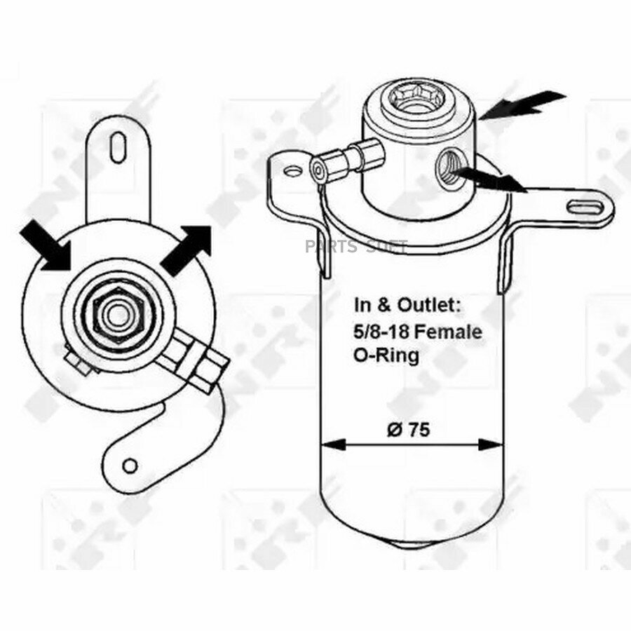 NRF 33039 Осушитель MERCEDES C-Series 1.8 94- ()