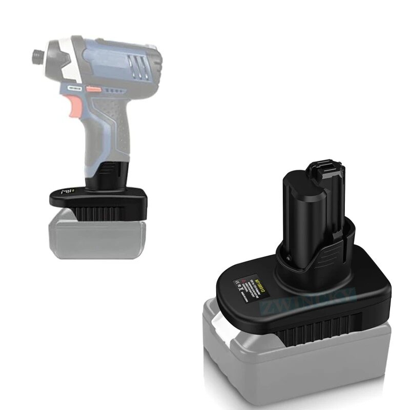 Адаптер для аккумуляторов Bosch 12V, предназначенный для беспроводных электроинструментов, преобразует аккумуляторы Makita 20V в аккумуляторы Bosch 12V Li-Ion для использования с электроинструментами.