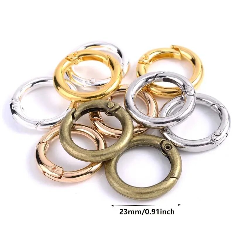 10 шт. пружинных карабинов-колец, Mixed 23mm