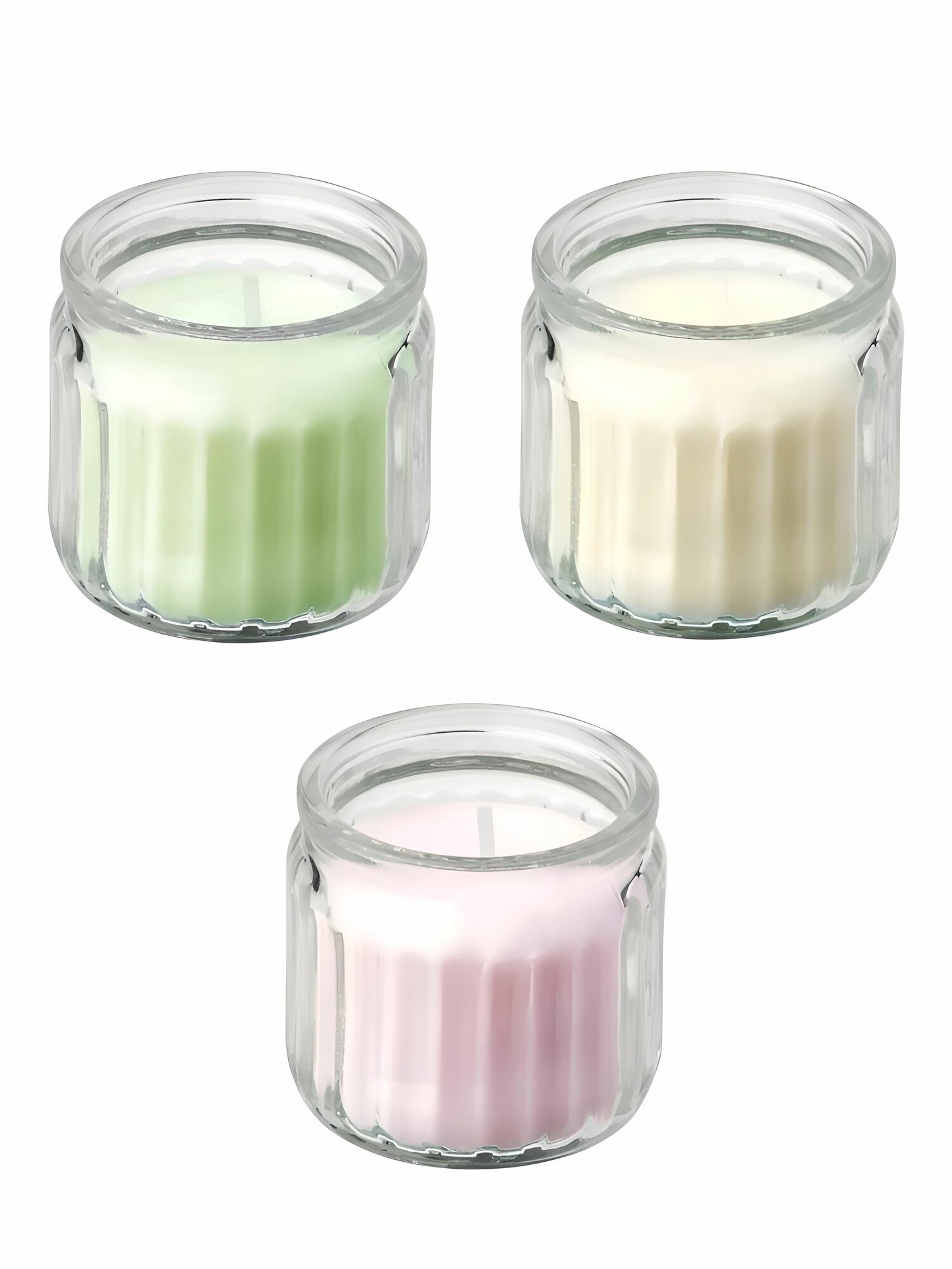 Свечи IKEA "LUGNARE/LOVSKOGSLUND/JAMLIK", комплект, 3 шт, 12 ч. горения