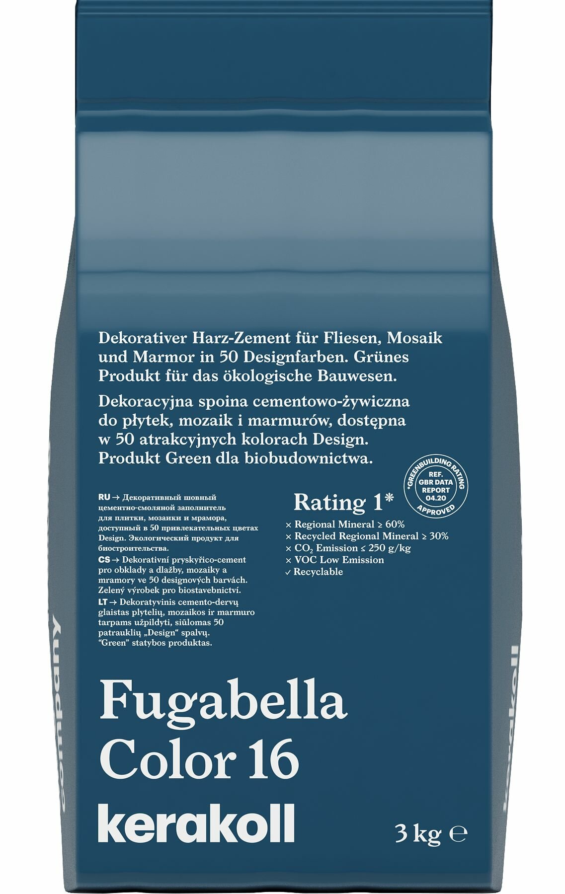 Затирка Kerakoll Fugabella Color, 16 (Темно-синий) 3 кг.