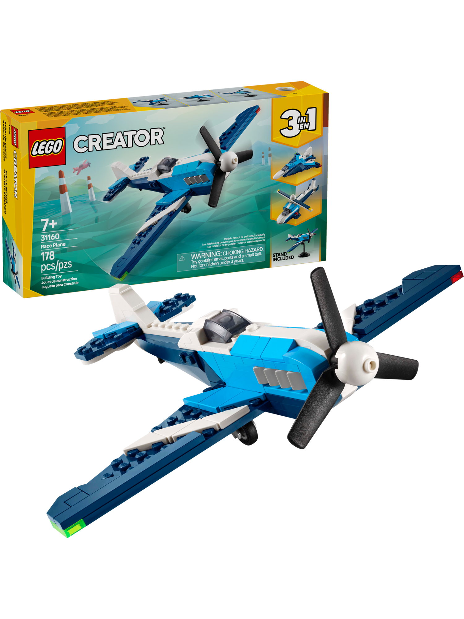 Конструктор LEGO Creator 31160 "Гоночный самолет", 178 элементов, пластик
