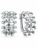 Серьги двусторонние BERGER, серебро, 925 проба, родирование, размер 5 мм, длина ...