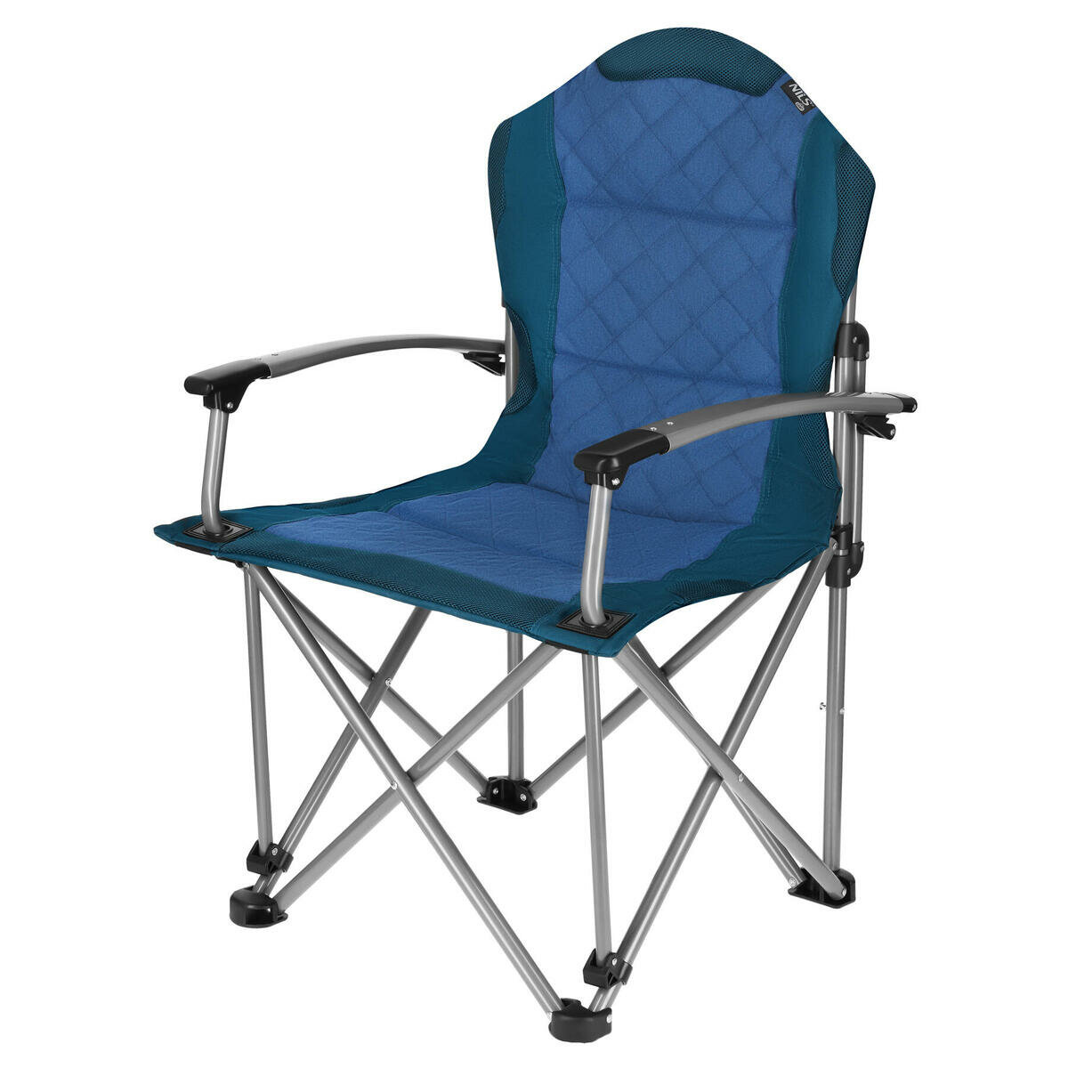 Decathlon Кемпинговый стул Nils Camp NC3705 - со стальным каркасом, макс. нагрузка до 120 кг, складной. Цвет cиний