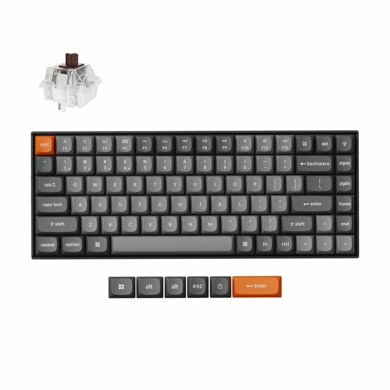 Беспроводная механическая клавиатура QMK Keychron K2 Max, 84 клавиши, White Led подсветка, Hot-swap, Keychron Brown Switch