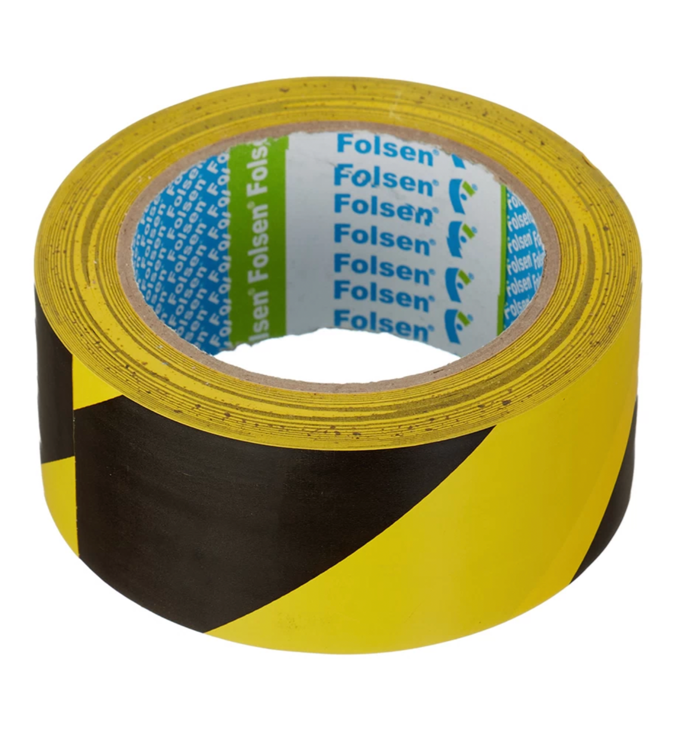 Лента клейкая разметочная сигнальная Folsen черно-желтая 50 мм 33 м