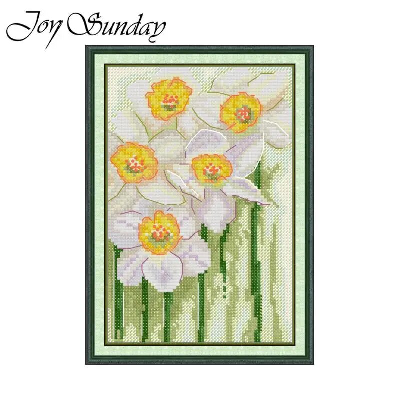 Набор для вышивания крестиком Joy Sunday нарциссы 16CT