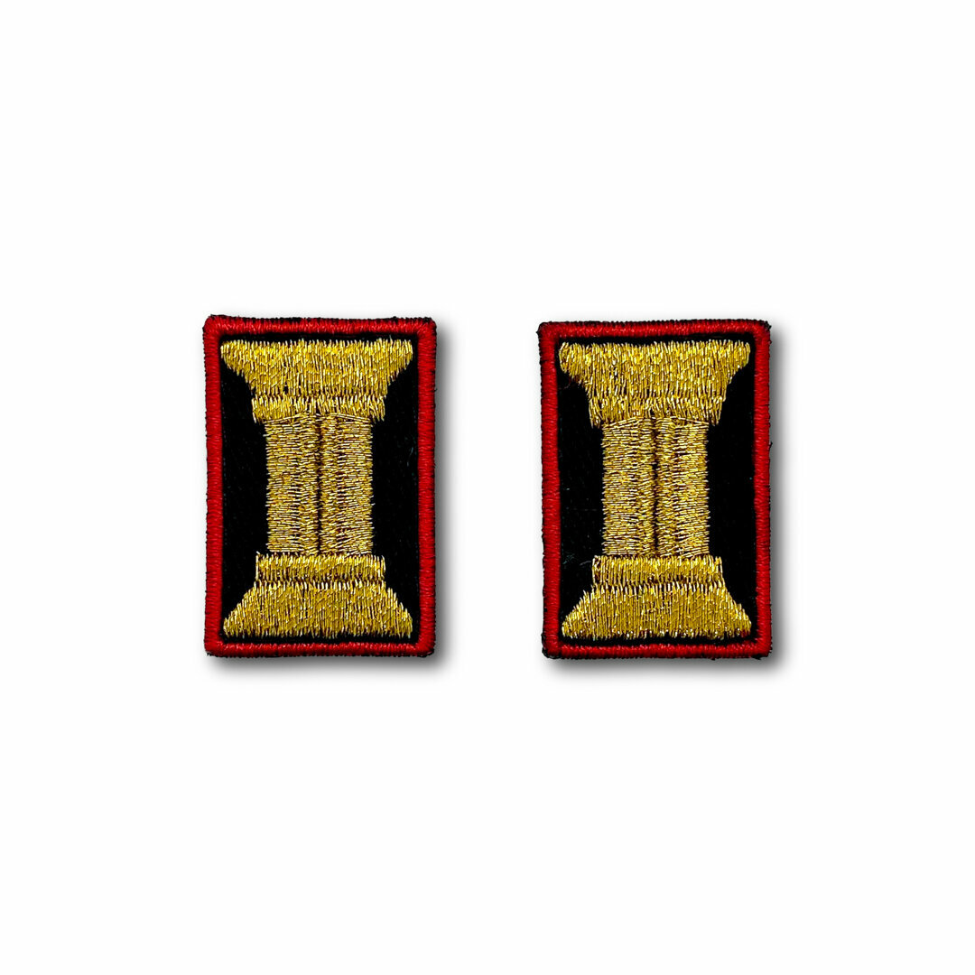 Эмблемы ( Нашивка Знак ) Петличные ( Петлицы ) Для Офицеров На Офисную Форму Черные / Металлизированная Нить (Черный / На липучке)