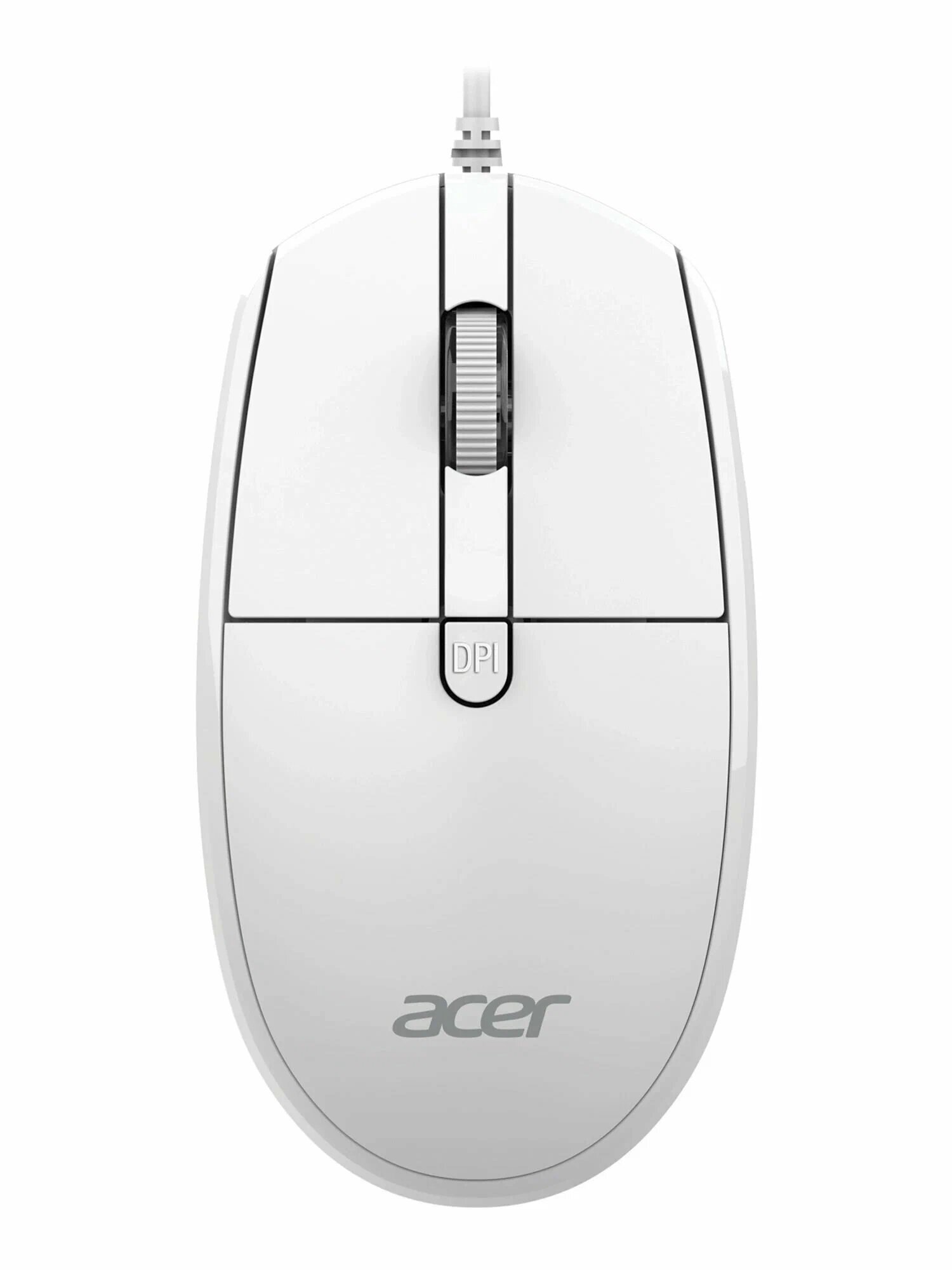 Мышь проводная Acer OMW401, оптическая, 2000dpi, USB, 4 кнопки, белый (ZL. MCEEE.030)