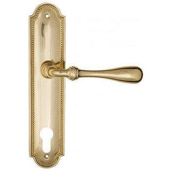 Дверная ручка Fratelli Cattini "RETRO" на планке PL248 полированная латунь (cyl)