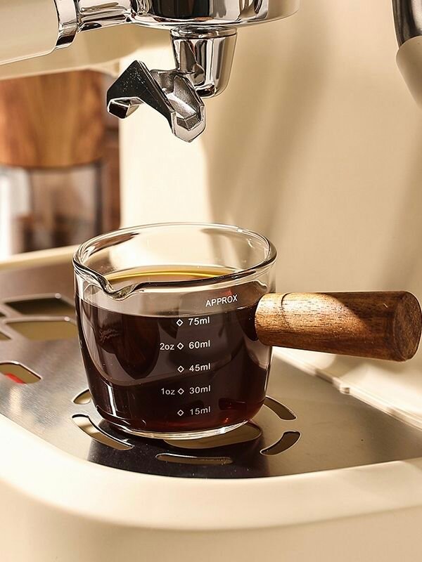 Соусник стеклянный с деревянной ручкой 120 мл