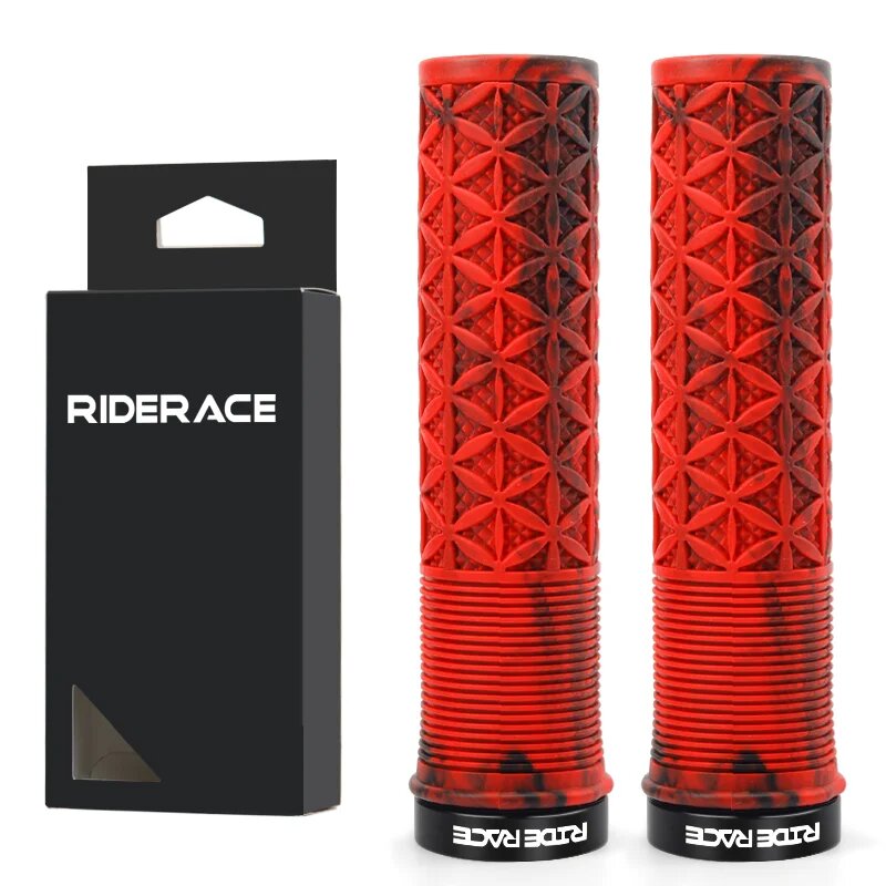 Ручки для велосипеда Riderace, красные, Black Red
