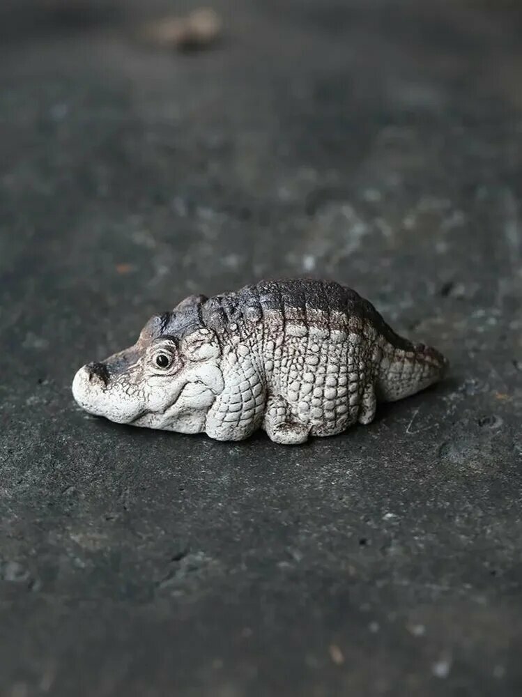 Чайная фигурка "Крокодил" керамический талисман для чайных церемоний