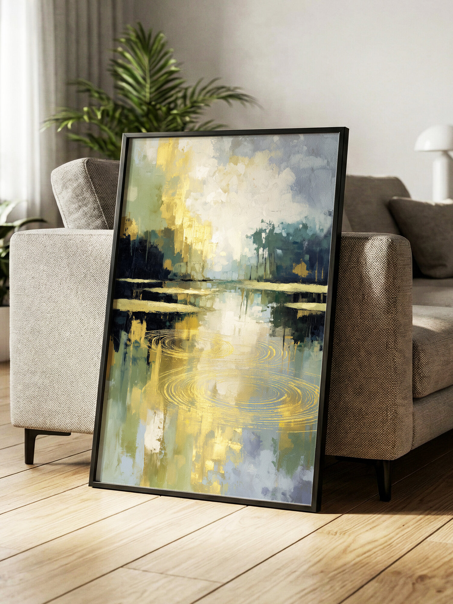 Картина в тёмной раме Postermarket "Абстракция" на холсте в раме, 50x70 см