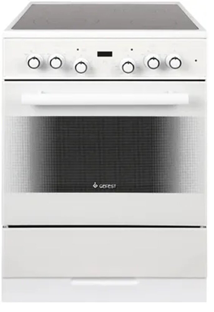 Электрическая плита GEFEST 6560-03 0040 WHITE 13228000, стеклокерамика