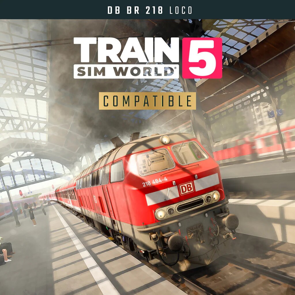 Дополнение Train Sim World 5: DB BR 218 Diesel Loco Add-On, цифровое издание PlayStation 4 и PlayStation 5, регион Индия / код пополнения баланса