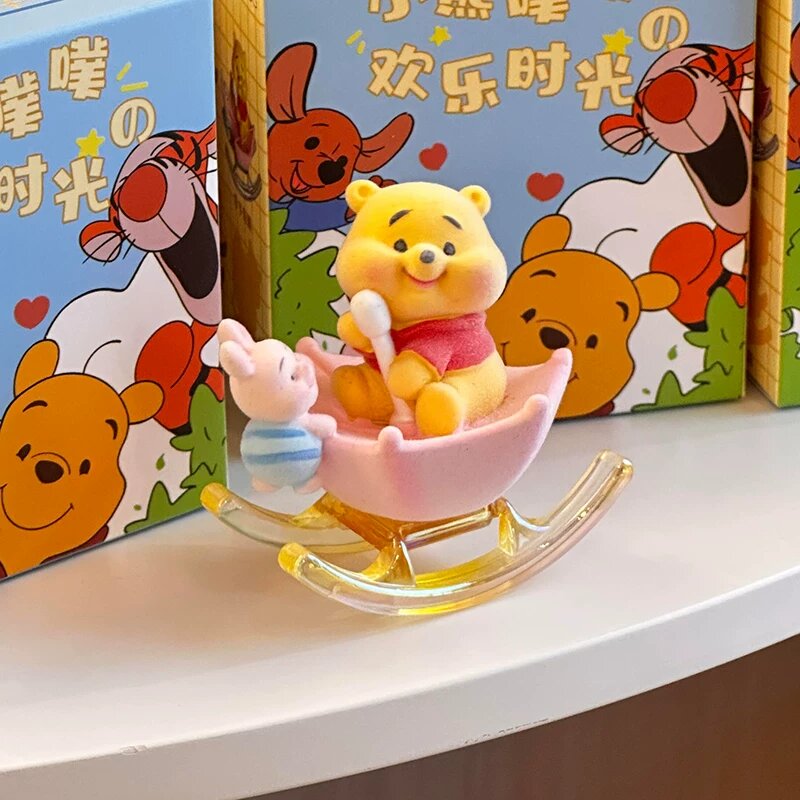 Флокированный Плюшевый Конь-Качалка Винни-Пух Happy Time, Сюрприз-Бокс, Новинка 2025, Милый Декоративный Фигурный
