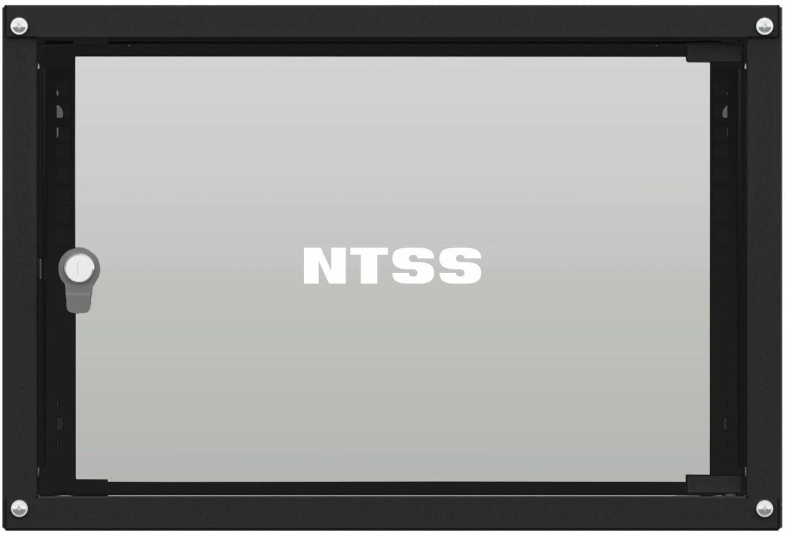 Шкаф коммутационный NTSS Lime, настенный 6U, 550х350 мм, передняя дверь стеклянная, несъемная боковая панель 30 кг, черный 270 мм, 8.4 кг, 110 градусов, 370 мм, IP20, сталь (NTSS-WL6U5535GS-BL)