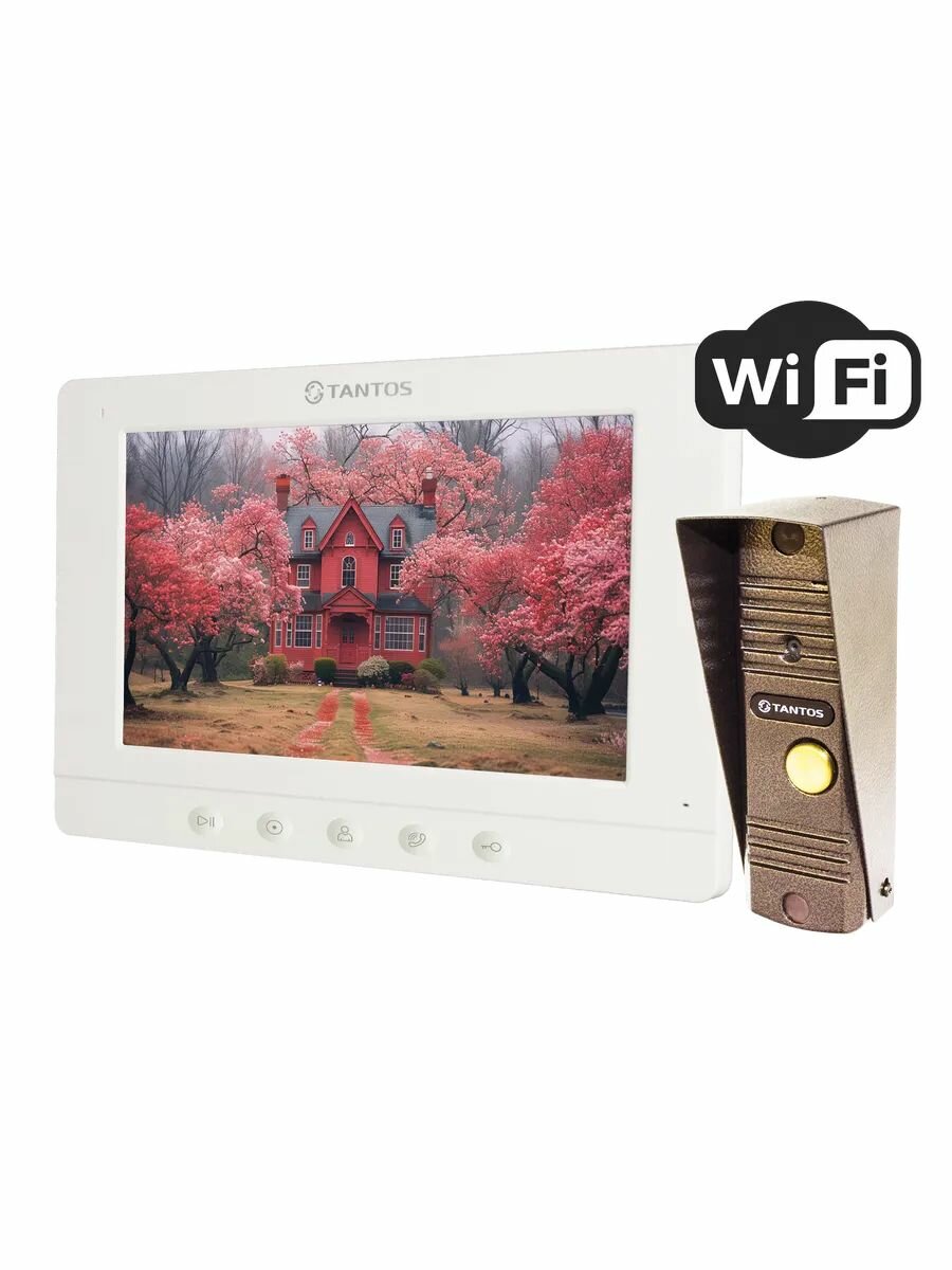 Комплект HD WI-FI видеодомофона Tantos like, сенсорные кнопки, память