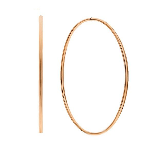 Серьги конго, красное золото, 585 проба