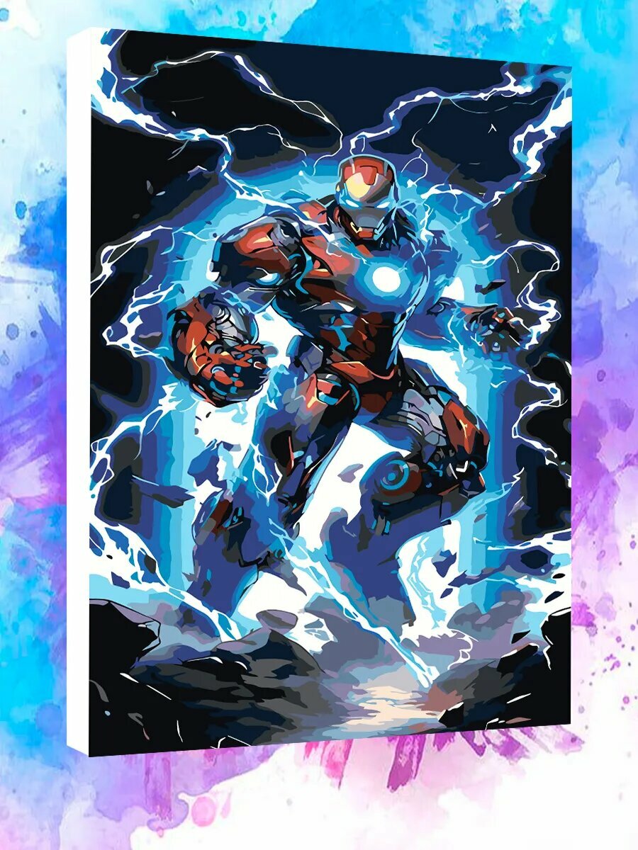 Картина по номерам Железный человек Марвел Marvel Кино