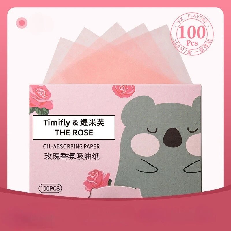Матирующие салфетки Timifly Rose 100 шт