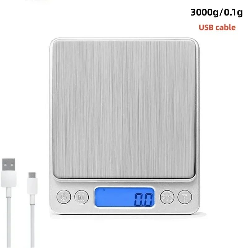 Кухонные весы электронные 3000г/0.1г USB