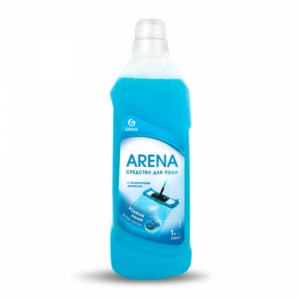 Средство для пола Grass с полирующим эффектом ARENA водяная лилия (канистра 1 л)