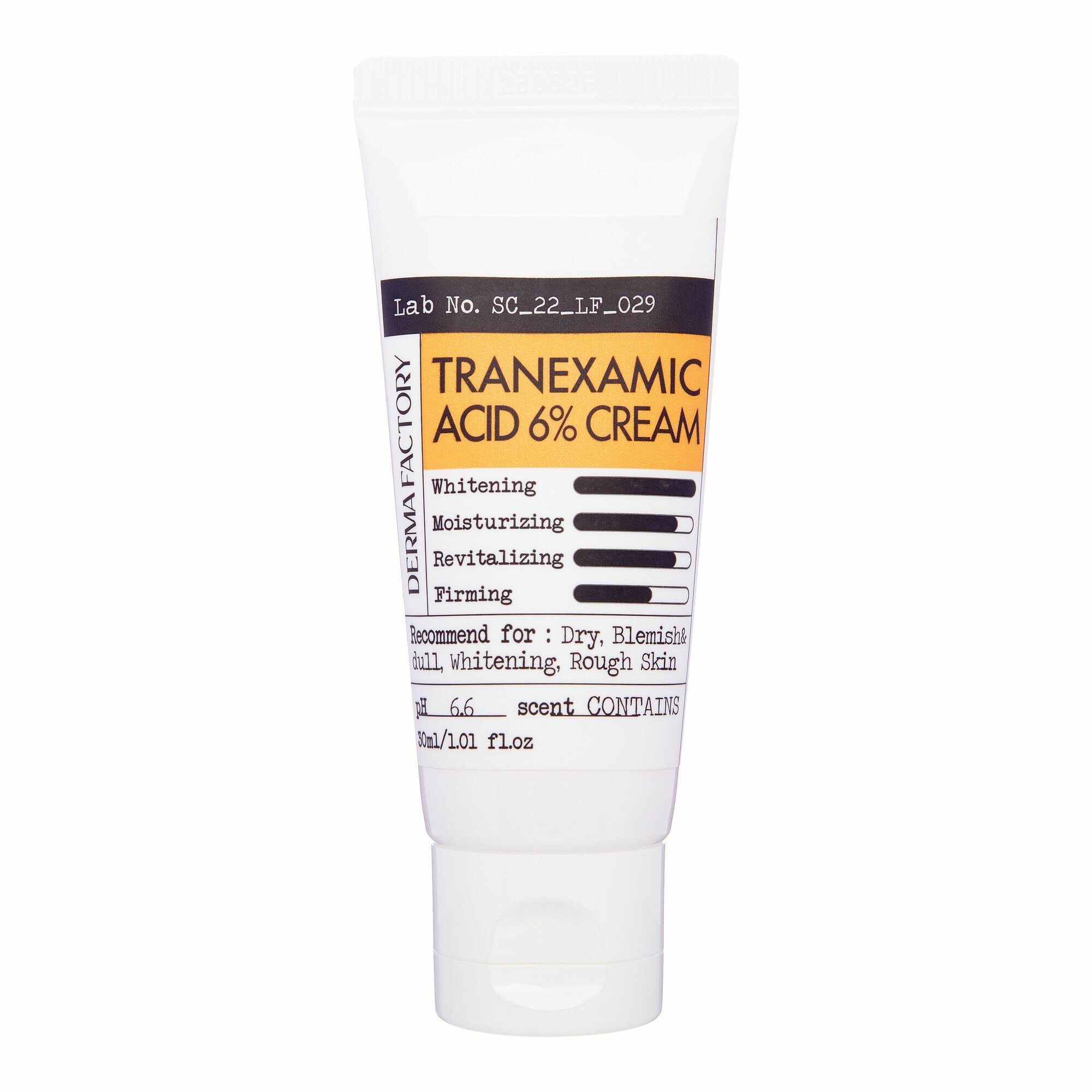 Derma Factory Крем для лица с транексамовой кислотой / Уходовая косметика дерма фактори TRANEXAMIC ACID 6% CREAM, 30 мл