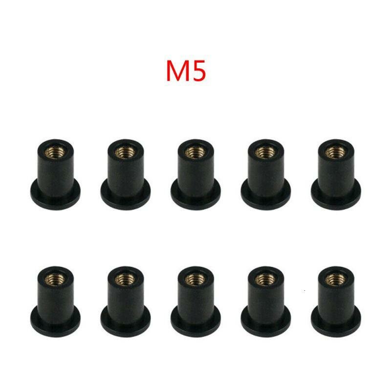 Резиновые глухие гайки для мотоциклетного обтекателя, Черный - M5