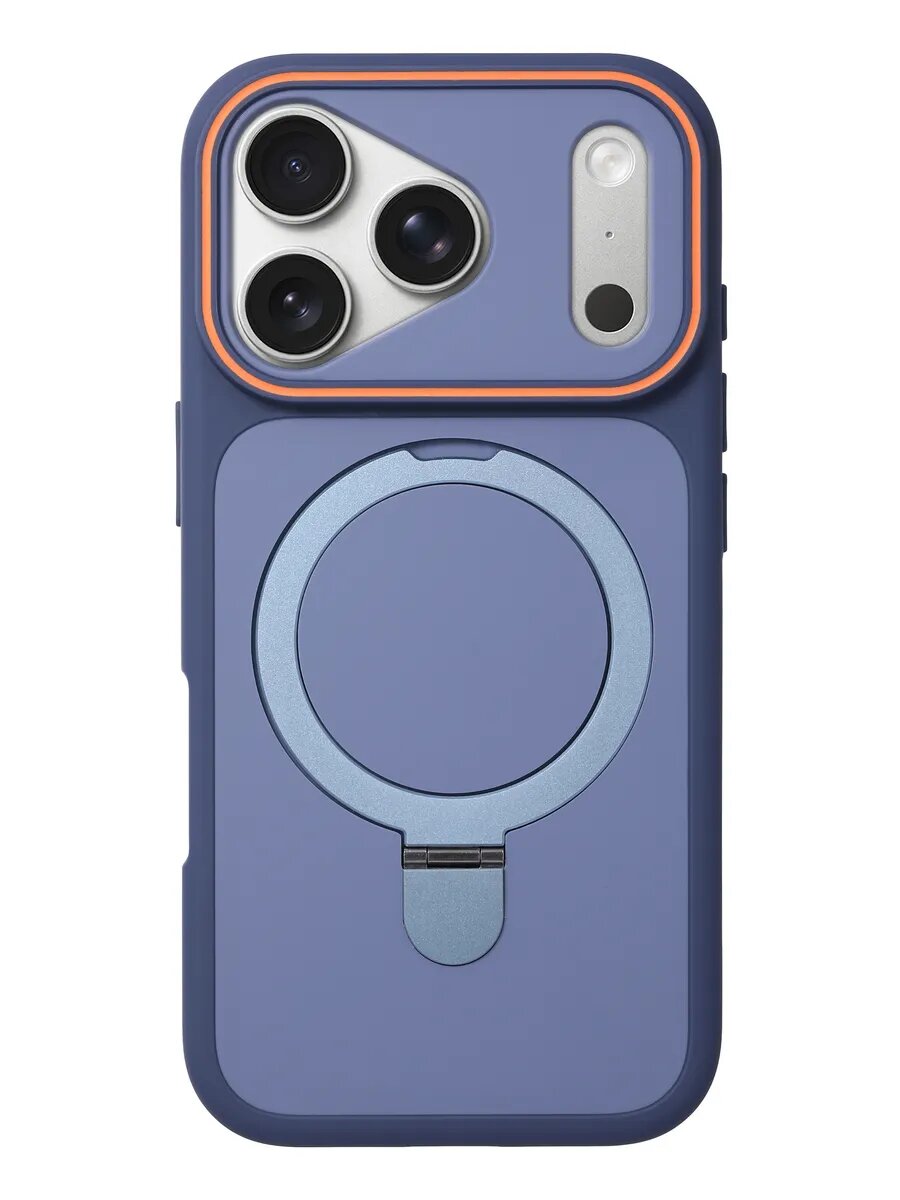 Чехол О'кейси, для iPhone 17 Pro, MagSafe, матовый, темно-синий — фото 1