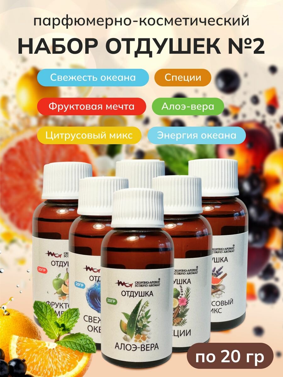 Набор отдушек для парфюмерно-косметической продукции №2