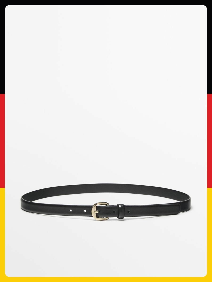 Ремень Massimo Dutti 6186/695, черный, M / 85cm