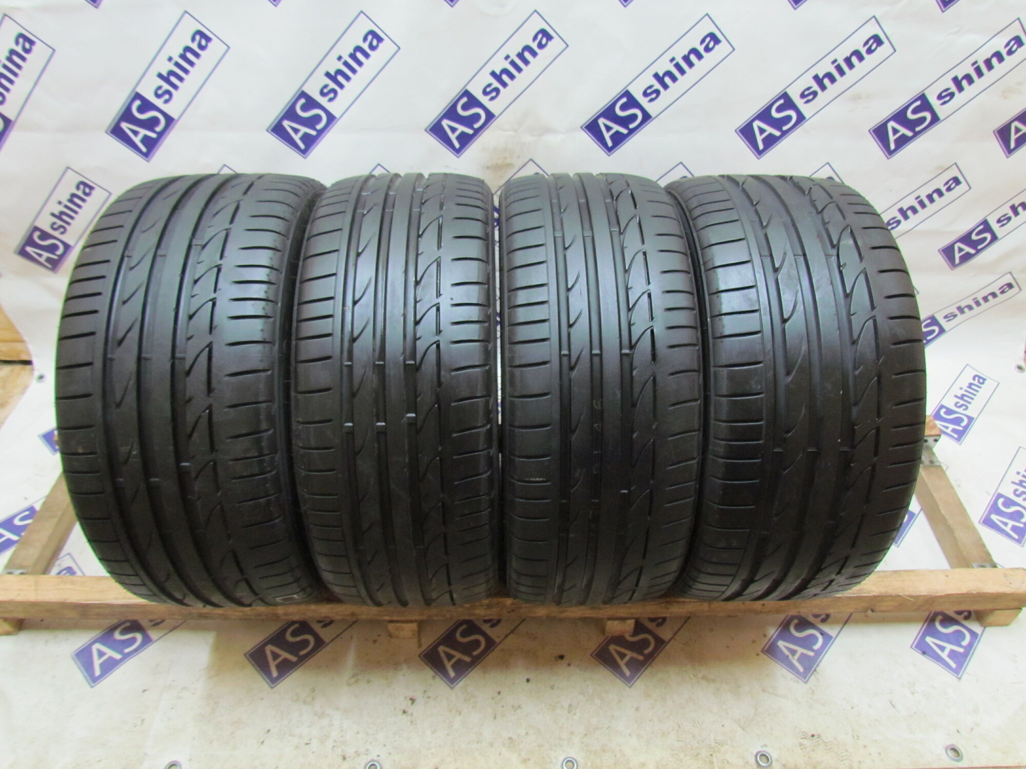 Комплект (4 шт) разношироких шин БУ Bridgestone Potenza S001 225 40 и 245 35 R18 RunFlat летние 5-10% износ - 0024380