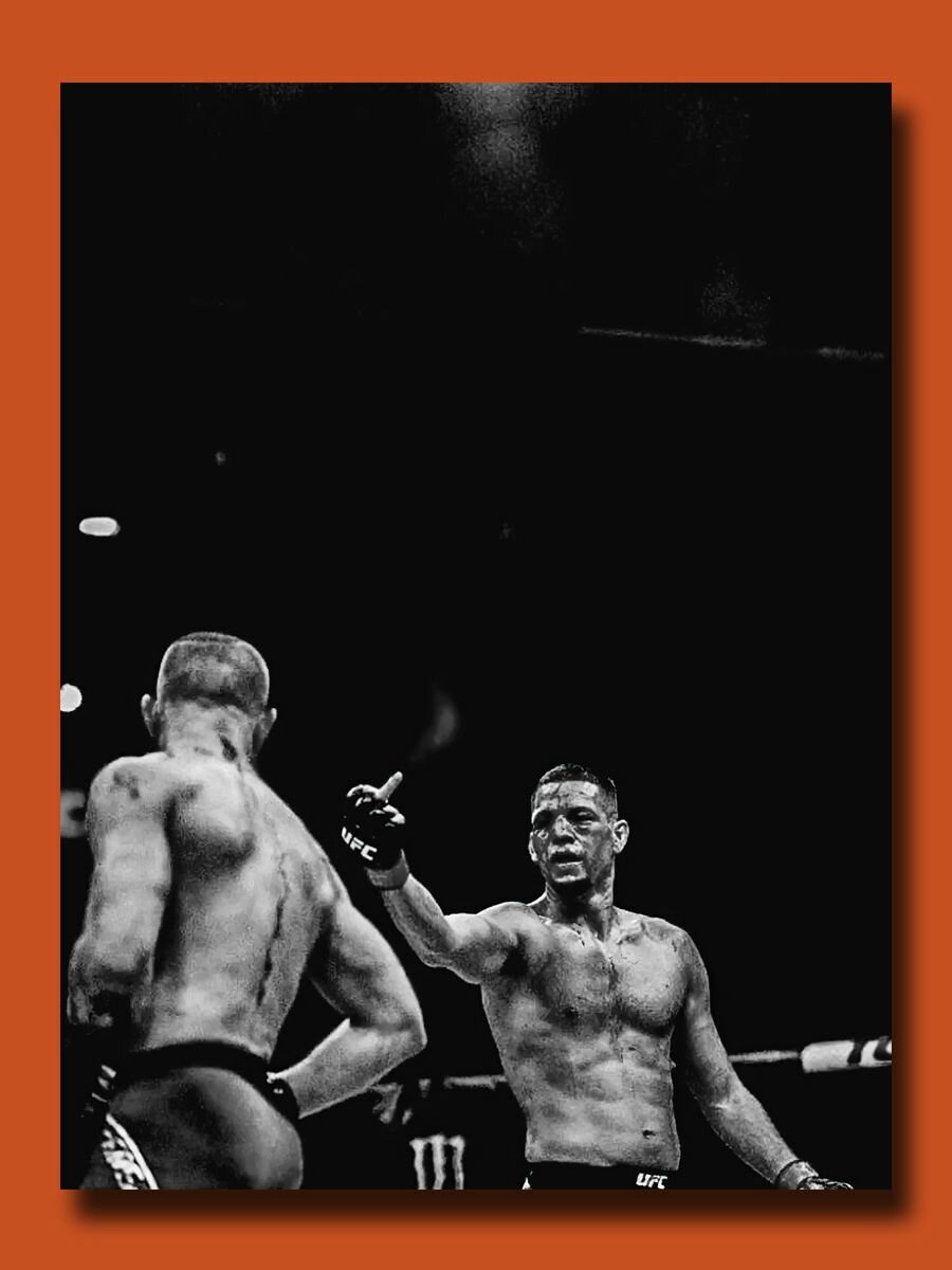 Постер Нейт Диаз - 30х40см, спорт, ufc арт.1 (без рамки)