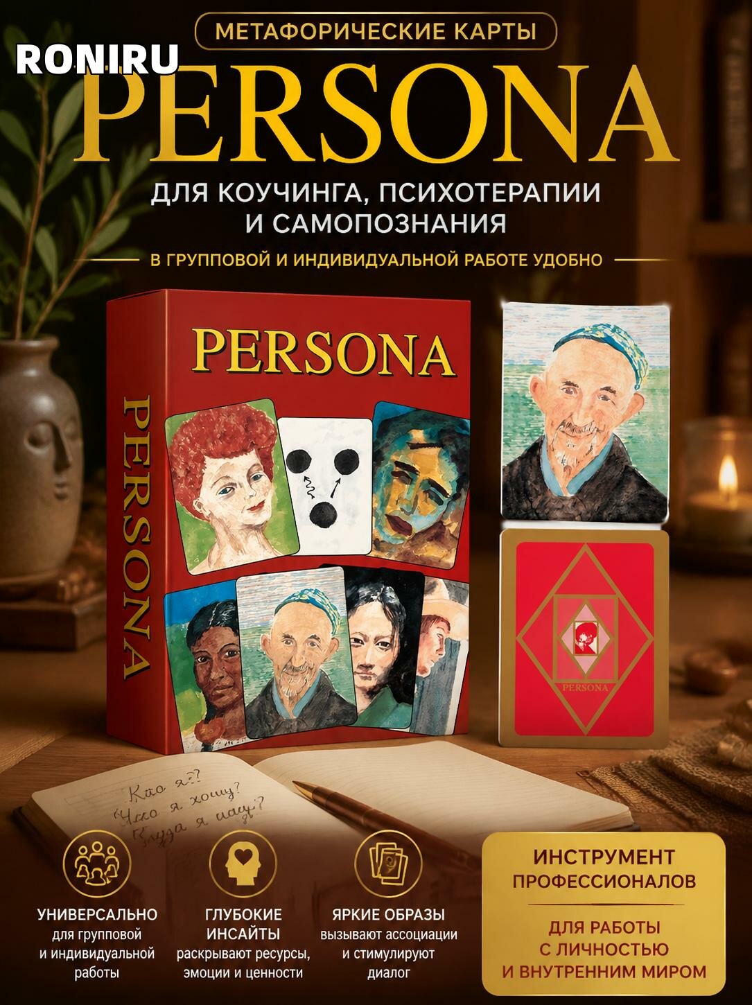 Метафорические карты Persona — для коучинга, психотерапии и самопознания в групповой и индивидуальной работе удобно