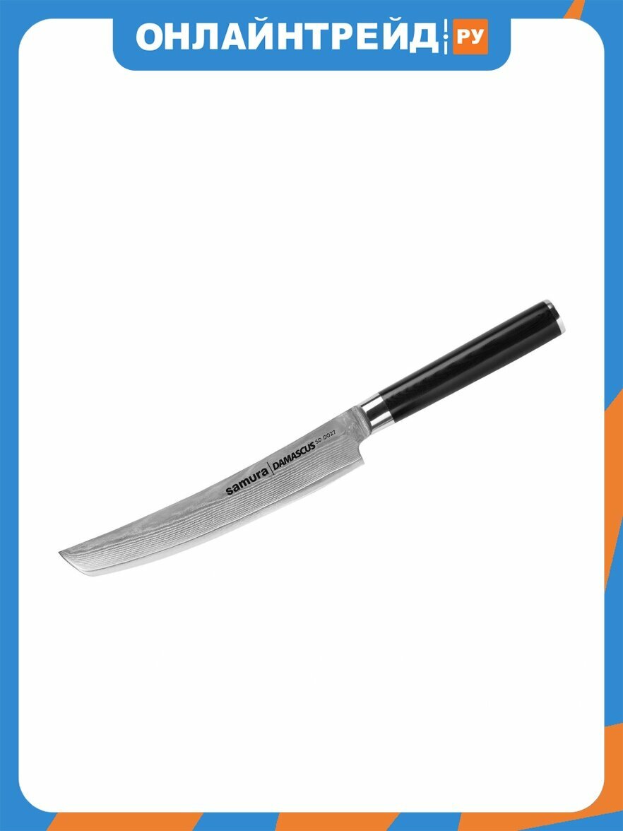Нож кухонный универсальный Samura DAMASCUS Tanto, 153 мм, G-10 ( SD-0027/K)